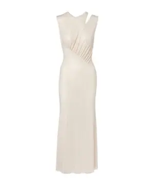 SELF-PORTRAIT Embellished Cutout Midi Dress - White