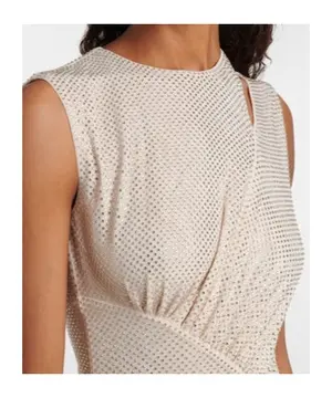 SELF-PORTRAIT Embellished Cutout Midi Dress