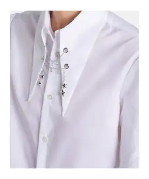Comme Des Garçons Embellished Cotton Shirt