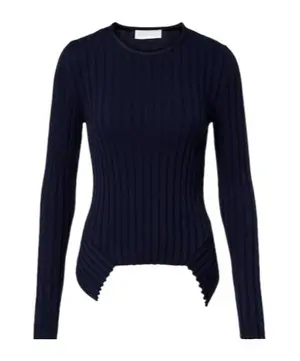 Stella McCartney Ribbed-knit Cotton Sweater - Black