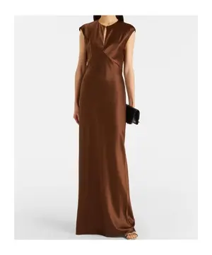 Veronica Beard Nelzy Silk-blend Satin Maxi Dress