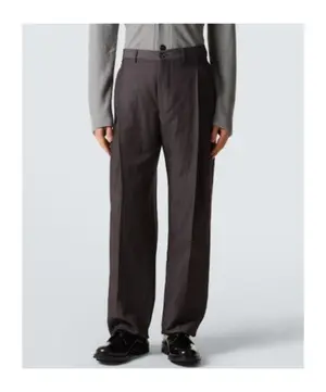 Giorgio Armani Wool, Abacá, And Silk Straight Pants
