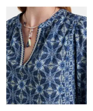 Velvet By Graham & Spencer Claudie Printed Cotton Blouse