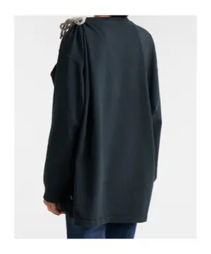 AREA Embellished Cotton Jersey T-shirt