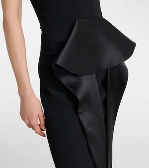Maticevski Barrier Off-shoulder Satin Midi Dress