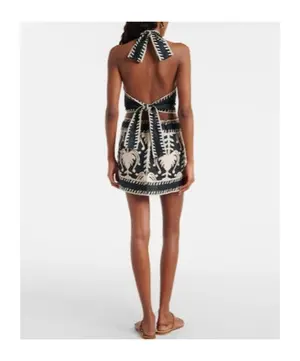 Johanna Ortiz Cutout Printed Minidress