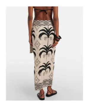 Johanna Ortiz Printed Linen Beach Cover-up