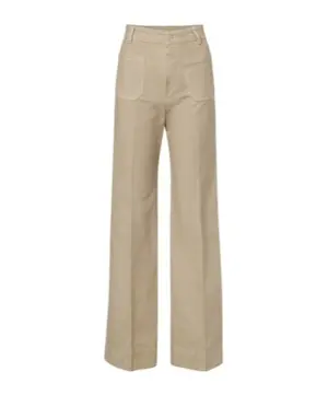 Victoria Beckham Alina High-rise Wide-leg Jeans - Nude
