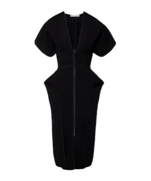 Maticevski Coco Peplum Midi Dress - Black