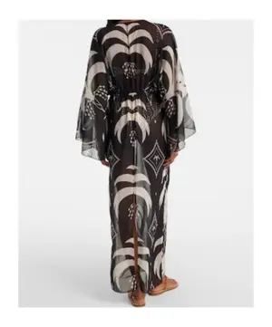 Johanna Ortiz Printed Sheer Beach Cover-up