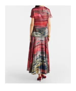 ROKSANDA Printed Silk Satin Maxi Skirt