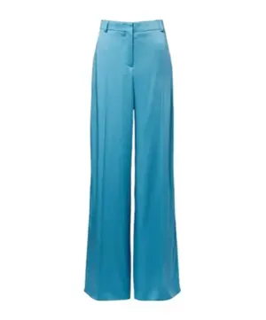 Stella McCartney Satin Wide-leg Pants - Blue