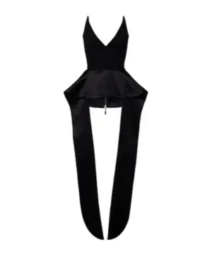Maticevski Frame Peplum Satin Top