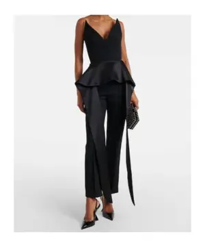 Maticevski Frame Peplum Satin Top