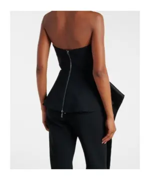 Maticevski Frame Peplum Satin Top