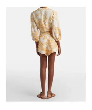 ADRIANA DEGREAS Wide-leg Printed Shorts