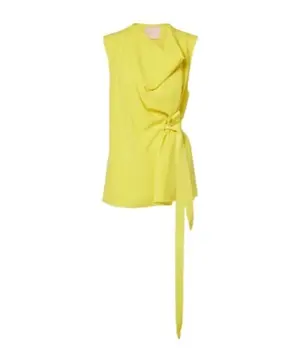 ROKSANDA Rua Draped Belted Top - Yellow