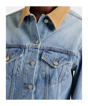 RÓHE Suede-trimmed Denim Jacket
