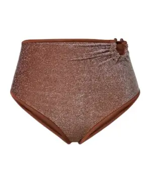 Johanna Ortiz Lamé Bikini Bottoms - Brown