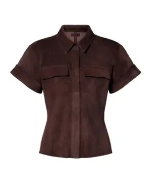 Stouls Miller Suede Shirt - Black