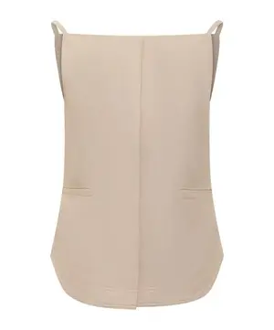 LOULOU STUDIO Twill Square-neck Top - Nude