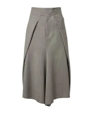Victoria Beckham Asymmetric Virgin Wool Midi Skirt