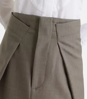Victoria Beckham Asymmetric Virgin Wool Midi Skirt