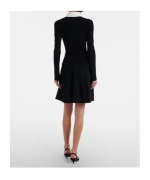 SELF-PORTRAIT Embellished Pleated Minidress