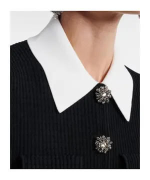 SELF-PORTRAIT Embellished Pleated Minidress