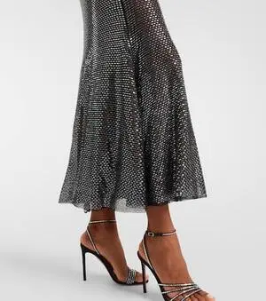 SELF-PORTRAIT Embellished Midi Dress