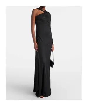 Victoria Beckham Ruched One-shoulder Maxi Dress