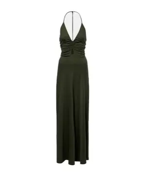 Victoria Beckham Ruched Maxi Dress - Black