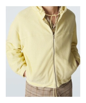 Auralee Cotton-blend Pile Zip-up Hoodie