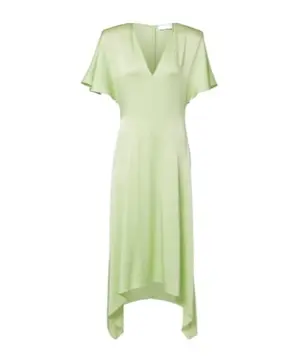 Stella McCartney Envers Satin Midi Dress - Green