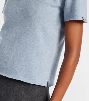 Extreme Cashmere N 198 Salamander Cashmere-blend Polo Shirt