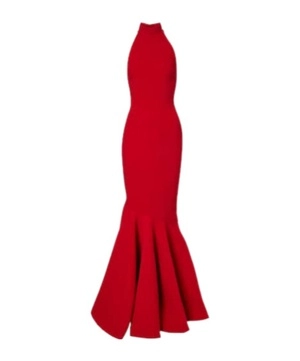 Solace London Kerra Halterneck Gown - Red