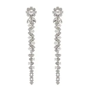 Simone Rocha Embellished Faux Pearl Drop Earrings - Gray