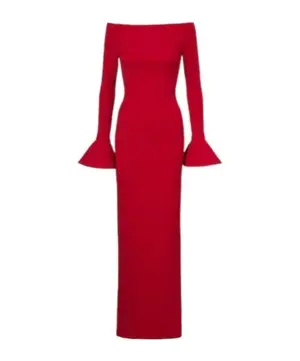 Solace Anica Off-shoulder Gown - Red