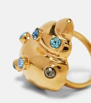 Oscar De La Renta Seashell Crystal-embellished Ring