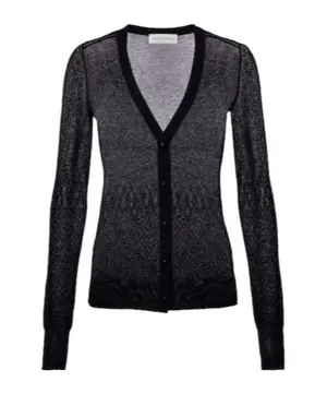 Victoria Beckham Cotton-blend Cardigan - Black