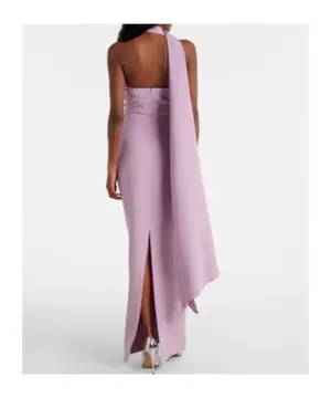 Solace Demi Asymmetric Scarf-detail Gown