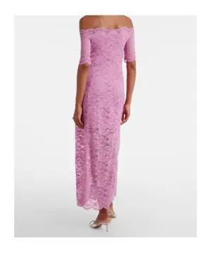 Rabanne Off-shoulder Lace Midi Dress