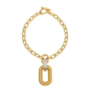 Rabanne Link Xl Pendant Necklace - Yellow