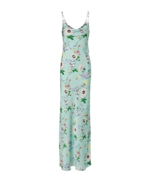 Rabanne Chain-detail Floral Maxi Dress - Green