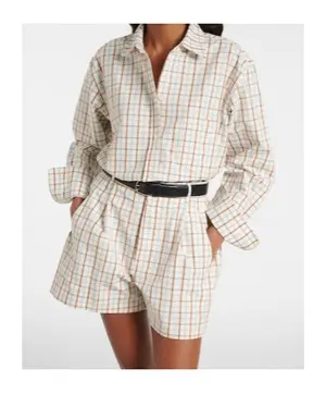 Victoria Beckham Checked Cotton Shirt
