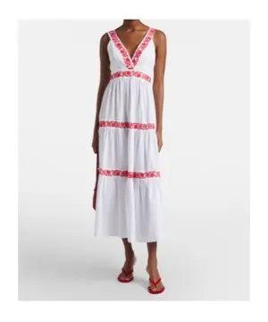 Heidi Klein Petalia Embroidered Cotton Maxi Dress