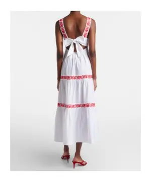 Heidi Klein Petalia Embroidered Cotton Maxi Dress