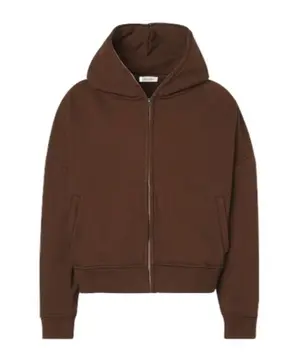 ENTIRE STUDIOS Eternal Zip Cotton Fleece Hoodie - Red