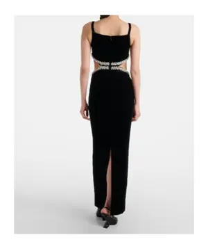 SELF-PORTRAIT Cutout Velvet Maxi Dress