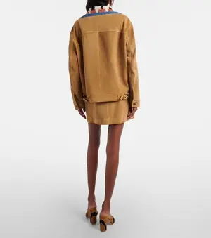 Etro Belted Suede Skirt